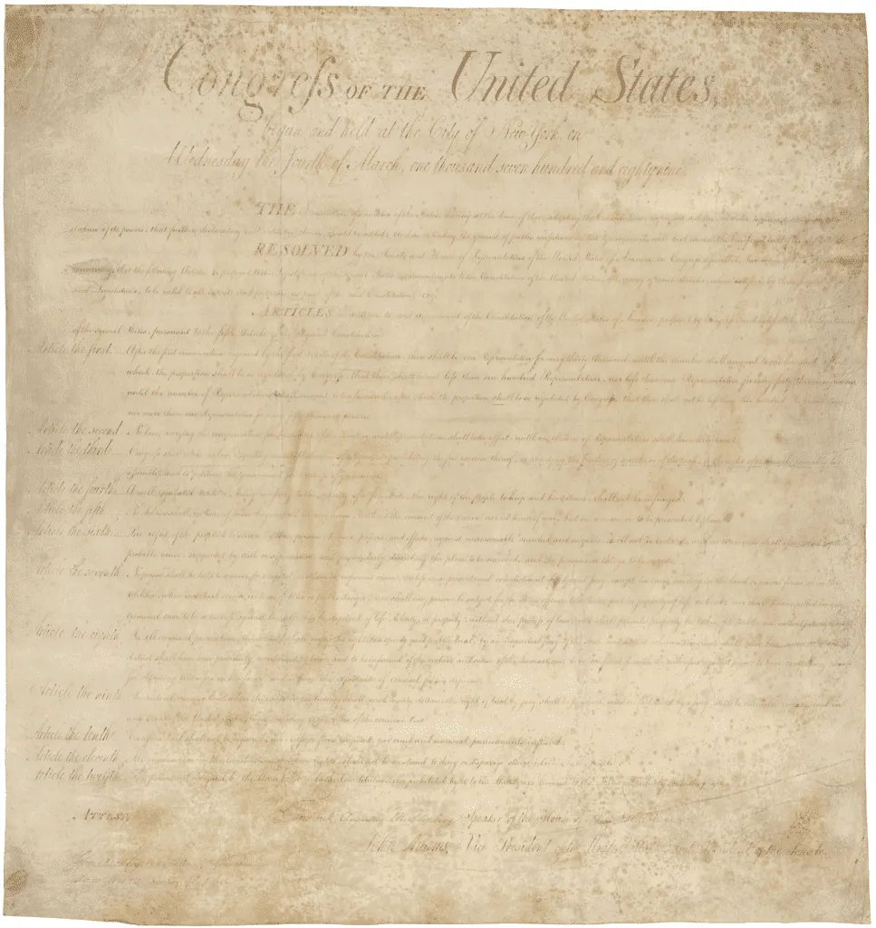 The Original 12 Amendments? - National Archives Foundation